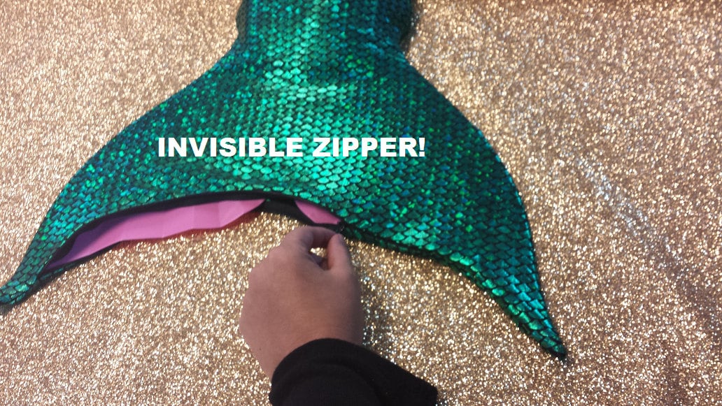 Mermaid Tail Walkable/swimmable With Invisible Zipper Bottom - Etsy