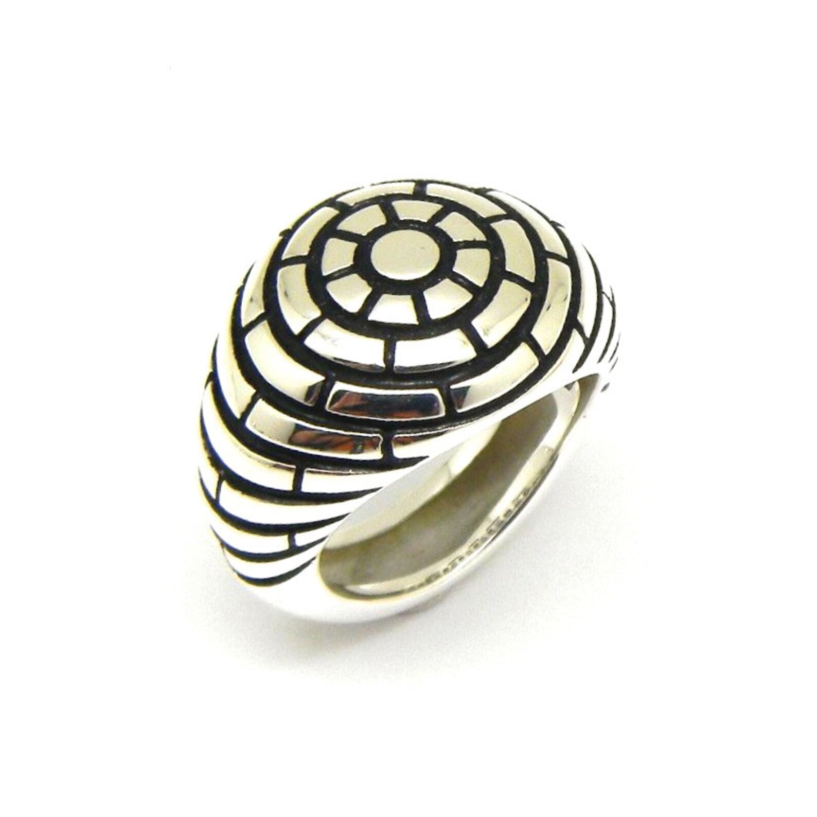 Large Sterling Silver 925 Brick Wall Enamel Signet Ring,big Size Ring ...