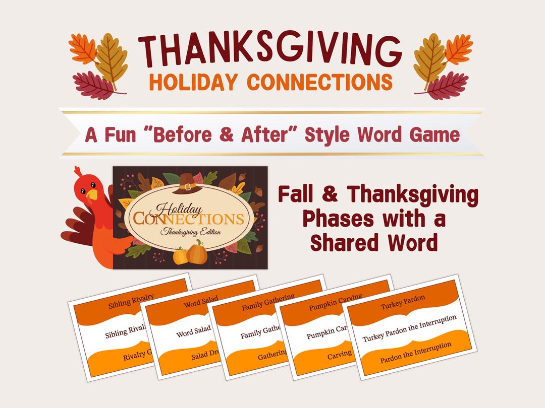 Thanksgiving Word Game | Printable Fall Activity for Kids & Adults ...