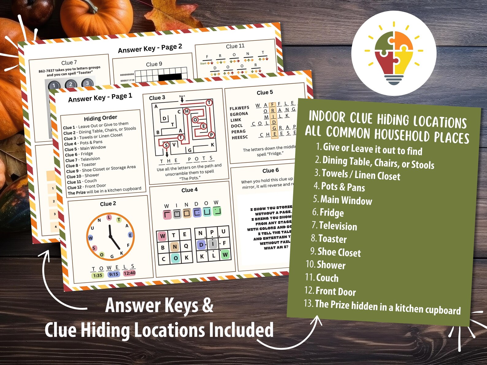 Printable Thanksgiving Scavenger Hunt | Indoor Adventure for Kids ...