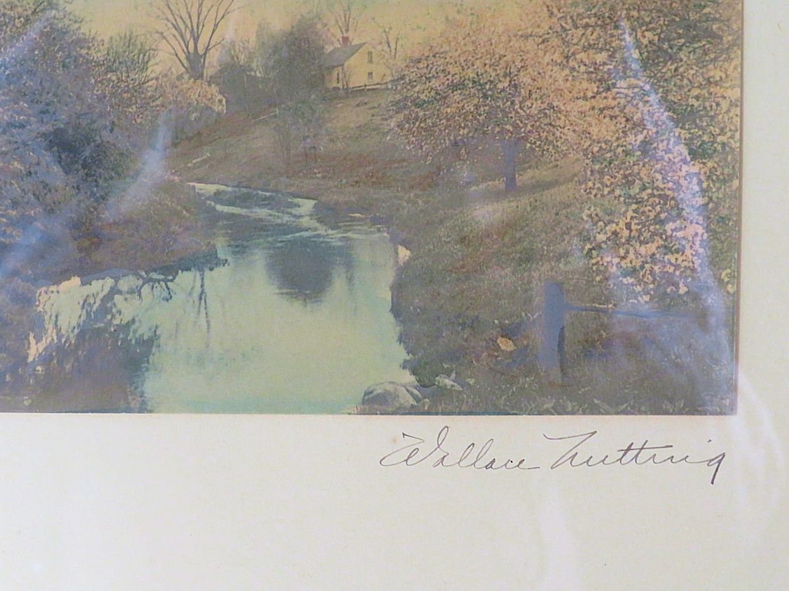 Antique Wallace Nutting House and Stream Hand Colored Photo - Etsy