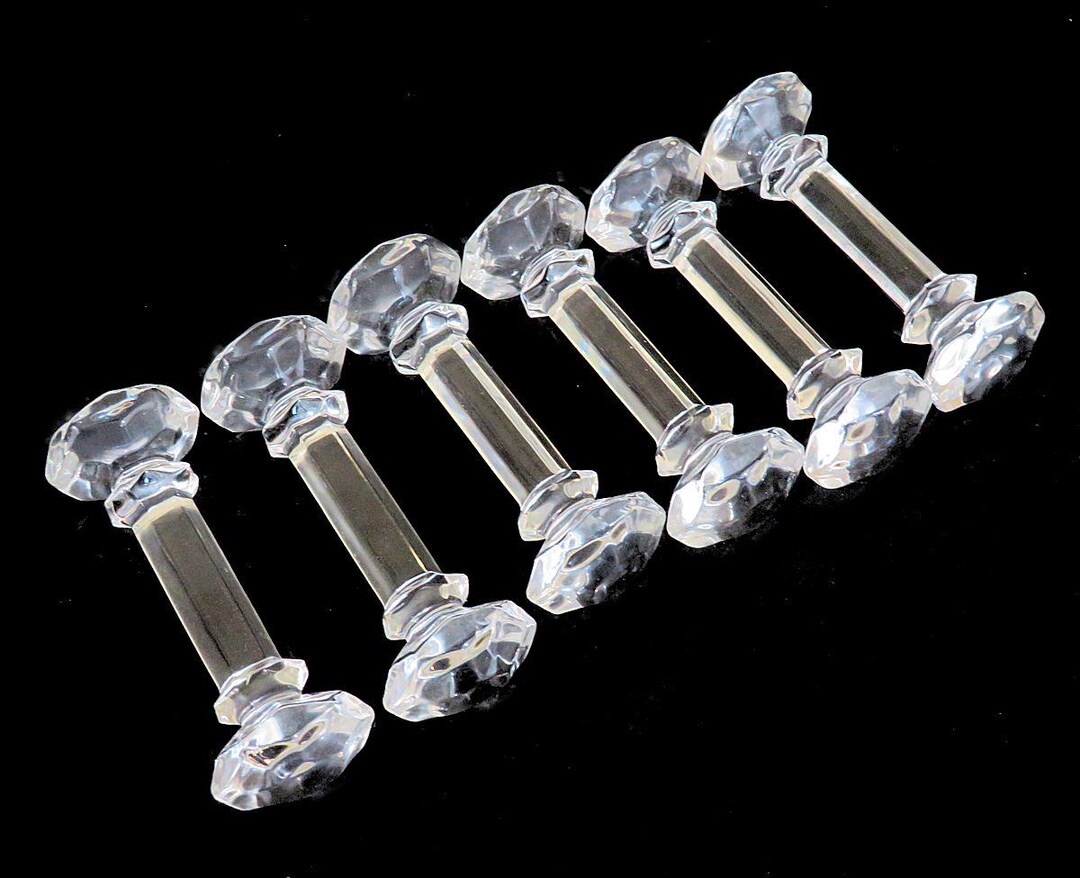 Set of Six Vintage Glass Knife Rests - Etsy