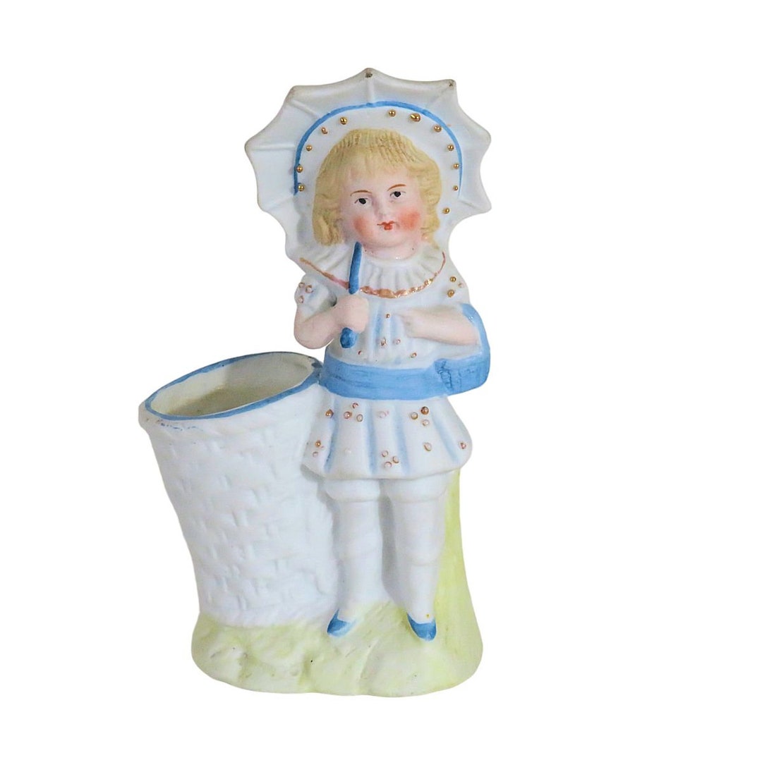 Antique German Bisque Figural Vase or Toothpick Holder - Etsy