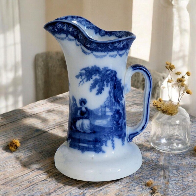 Flow Blue Pitcher - Etsy