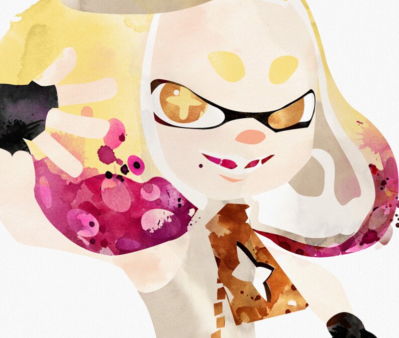 PEARL Poster Inspired by Splatoon 2. Watercolor Giclèe Print - Etsy UK
