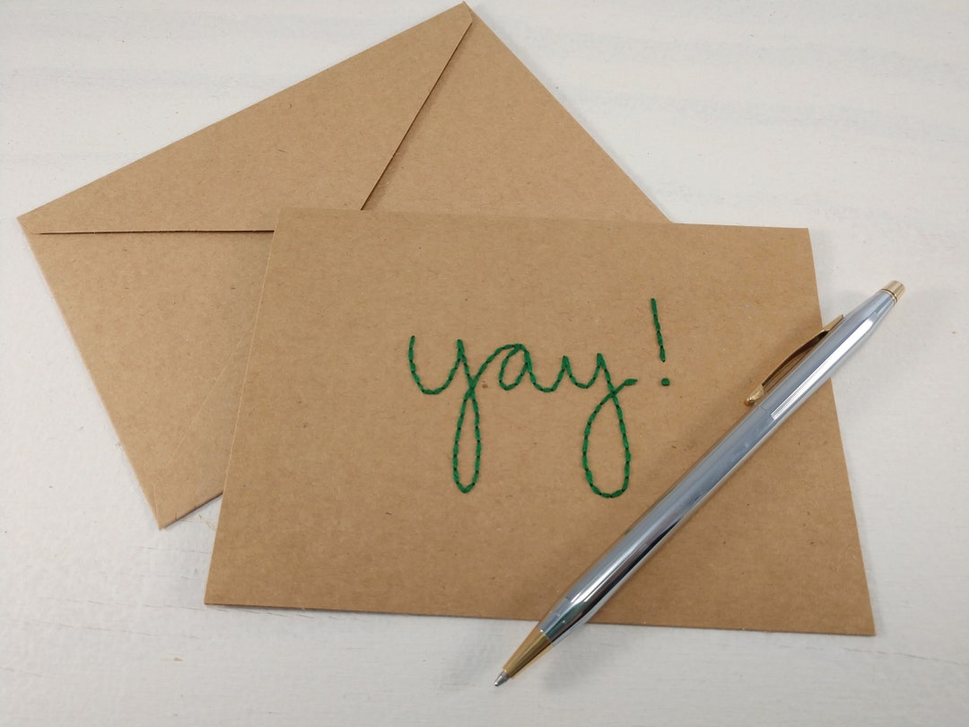 Yay Celebration Card kraft Yay You Did It Yay Congrats Card - Etsy