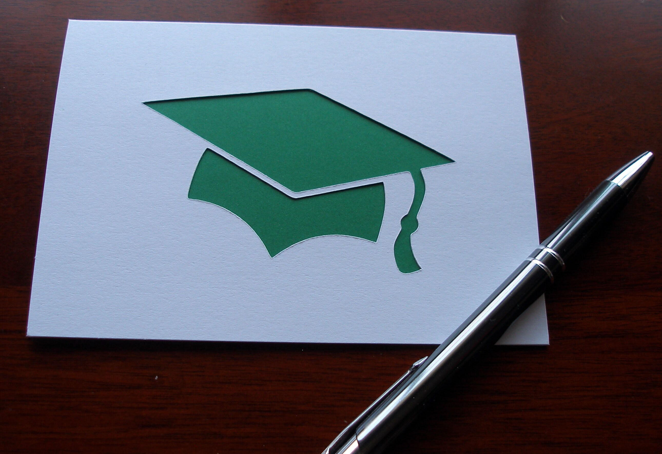 Graduation Cap Die Cut Card Grad Cap Card Mortar Board Die - Etsy