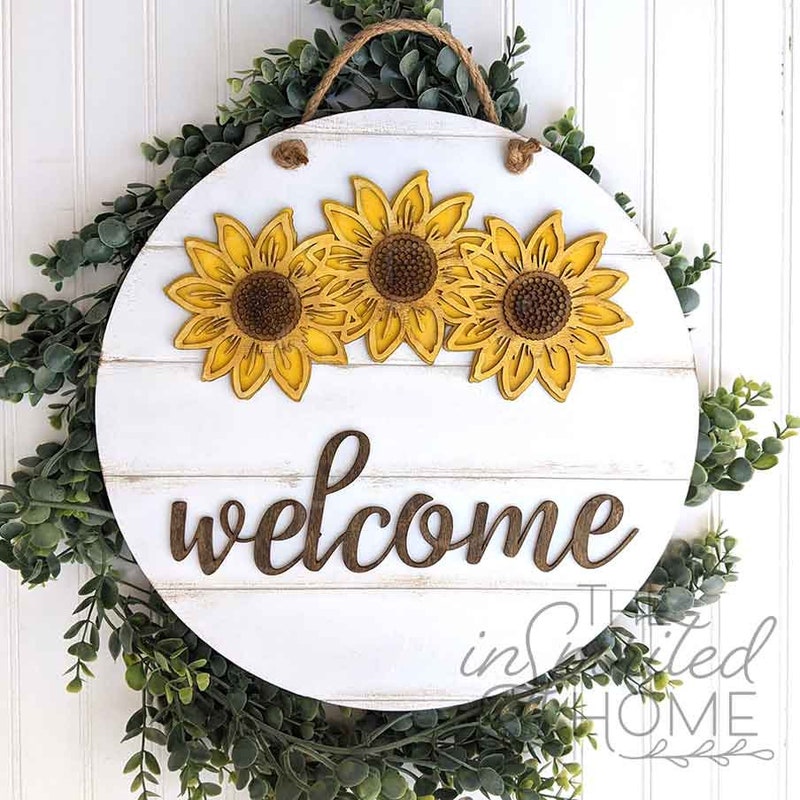 Sunflower Door Hanger - Etsy