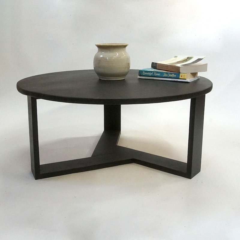 Round Coffee Table Black - Etsy