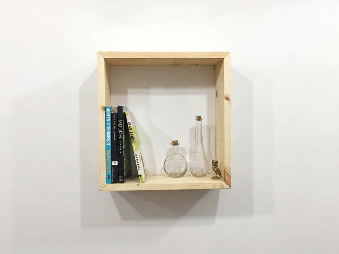 Square Wall Book Shelf,floating Bookshelf, Floating Shelves, Hanging ...