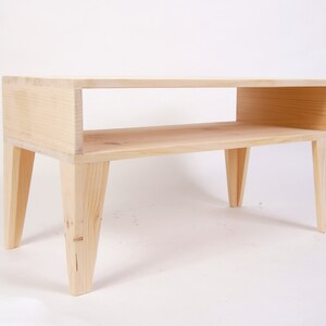 Modern Coffee Table With Angle Legs, Coffee Table With Extra Shelf, Low ...