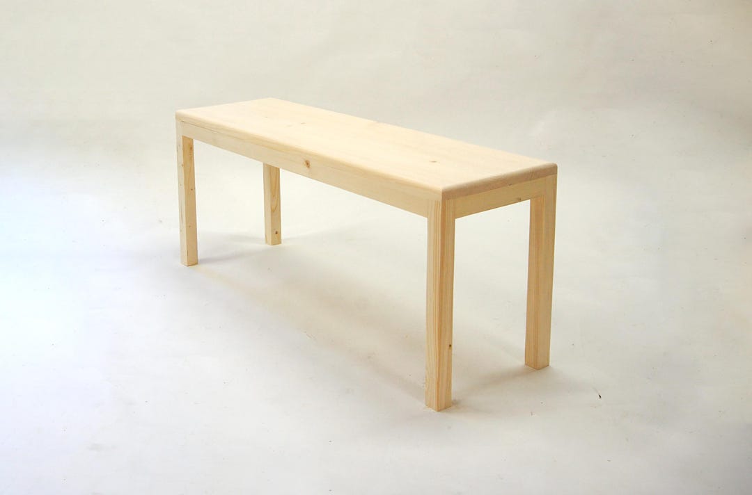 Simple Thin Solid Wood Bench Raw - Etsy