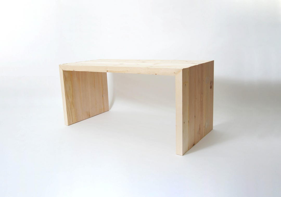 Modern and Simple Low Long Bench, Extra Seating Raw - Etsy