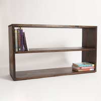 Walnut Wood Shelf, Bookshelf With Solid Wood, Bookcase, Open Shelving ...