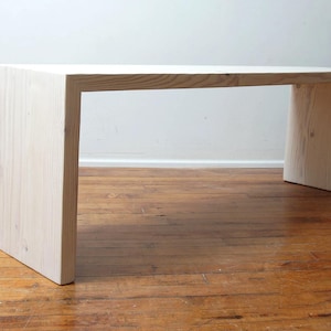 Solid Wood Bench , Waterfall Wood Bench, Solid Pine Wood Bench, Modern ...