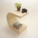 Crescent Nightstand End Table Curved Side Table - Raw - Etsy