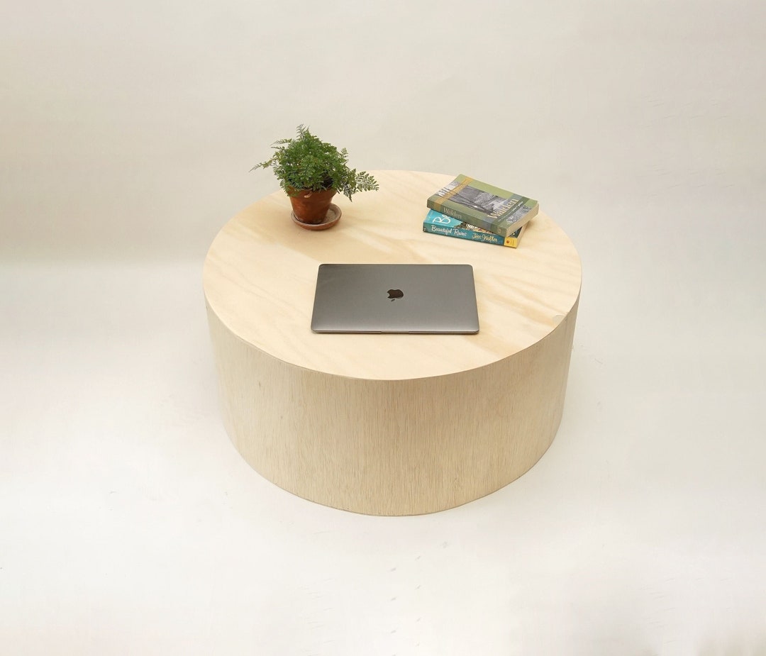 Round Coffee Table , Modern Round Low Table , Drum Circular Table ...