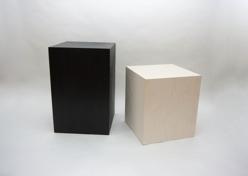 Solid Black Modern Table Simple Wooden Side Table Black - Etsy