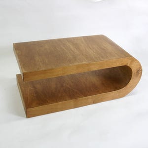 Curved Coffee Table: Crescent Table - Golden Oak - Etsy