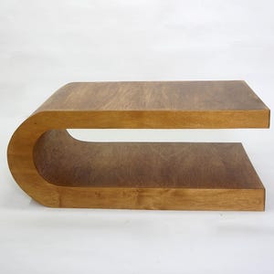 Curved Coffee Table: Crescent Table - Golden Oak - Etsy