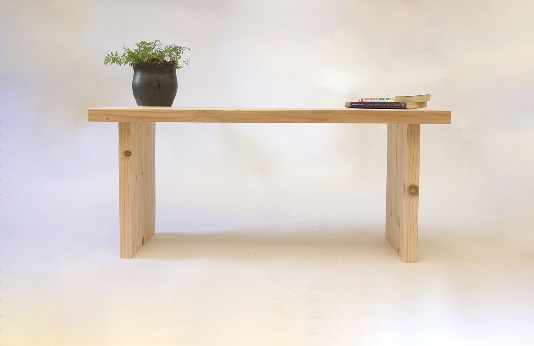 Solid Wood Bench/coffee Table, Simple Rectangle Bench, Minimal Coffee ...