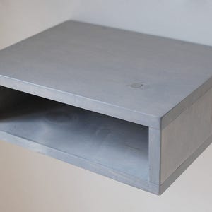 Gray Floating Shelf, Floating Nightstand, Bedroom Shelf, Side Table ...