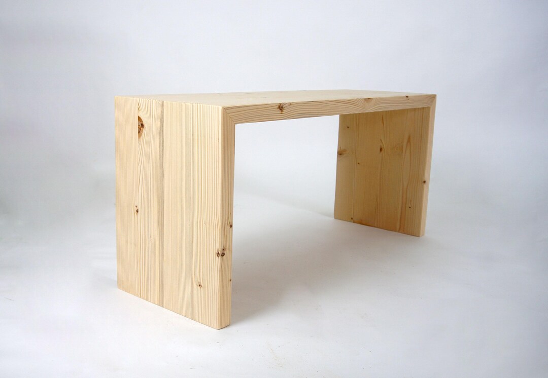 Solid Wood Bench , Waterfall Wood Bench, Solid Pine Wood Bench, Modern ...