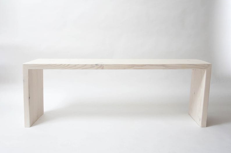 Modern Simple Low Seated Bench - Whitewash - Etsy