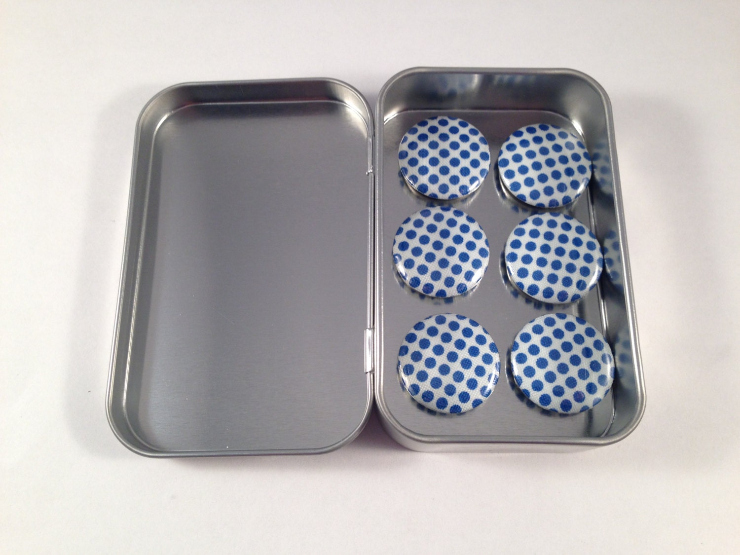 Blue Polka Dot Magnet Set - Etsy