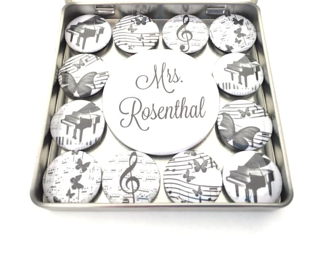 Personalized Music Magnet Set, Music Lover Gift, Music Gift - Etsy