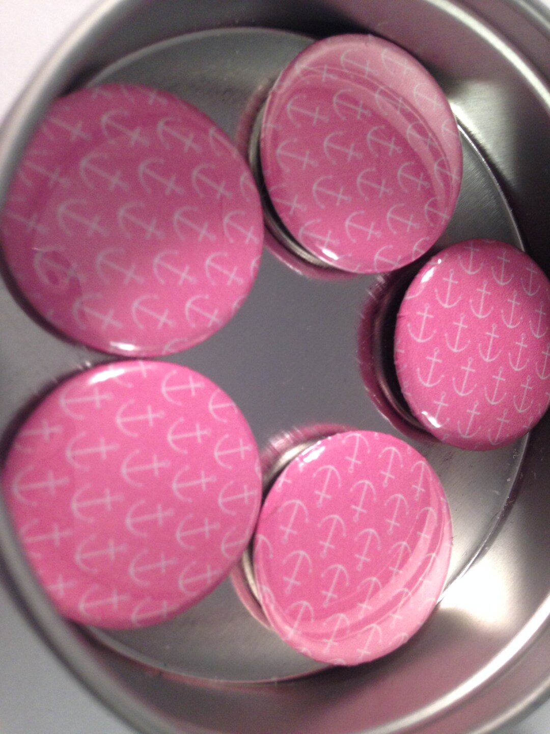Pink Anchor Magnet Set - Etsy