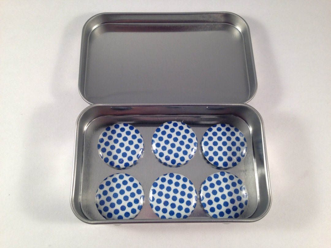 Blue Polka Dot Magnet Set - Etsy