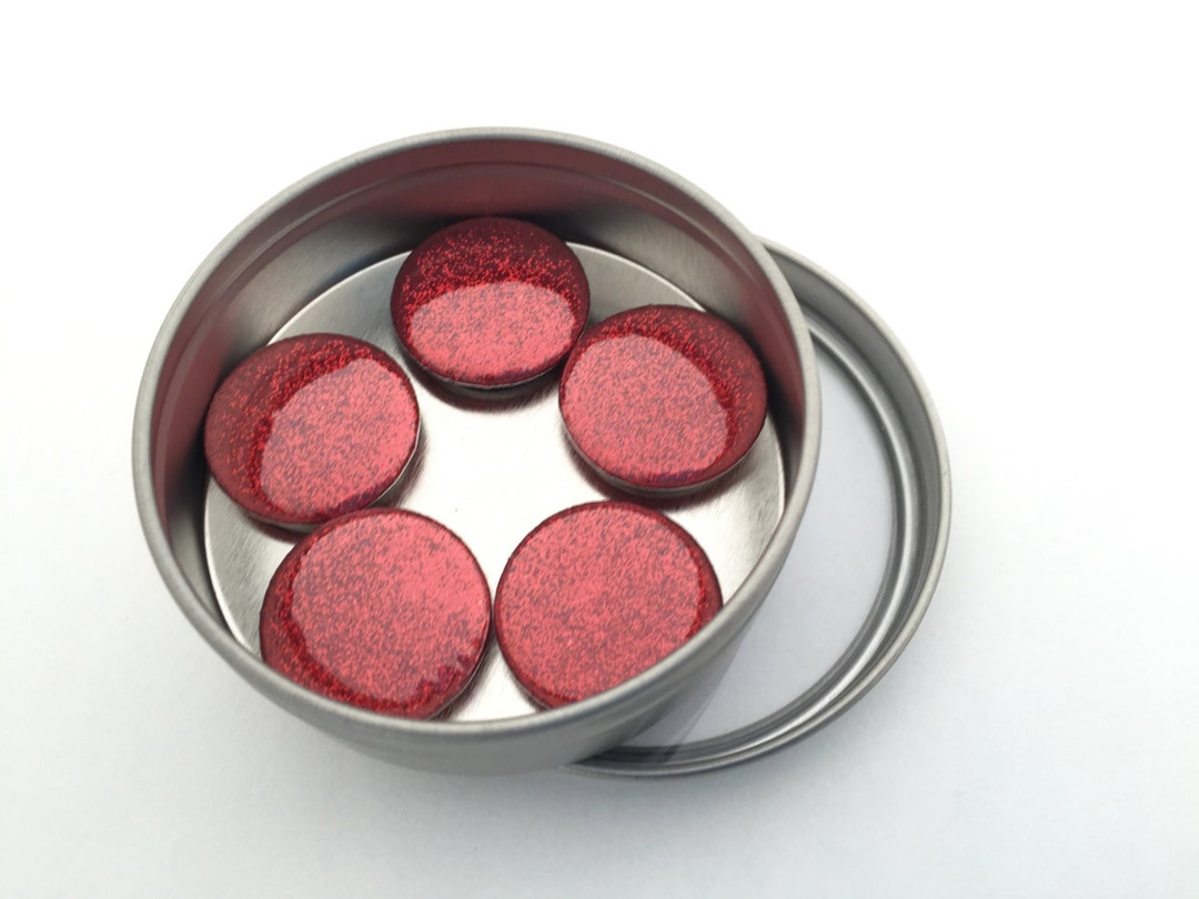 Red Glitter Magnet Set - Etsy