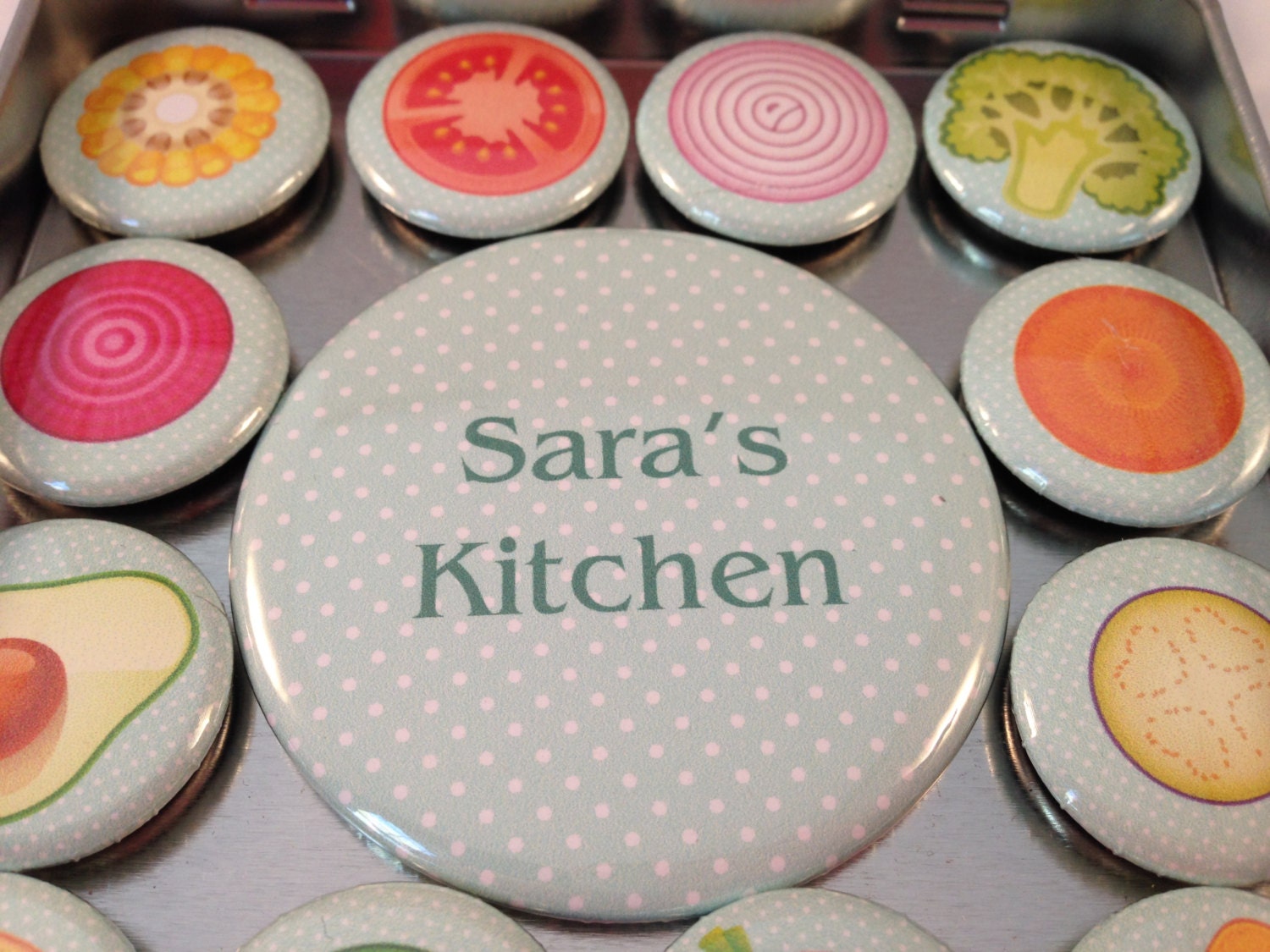 Personalized Kitchen Magnet Set | Etsy