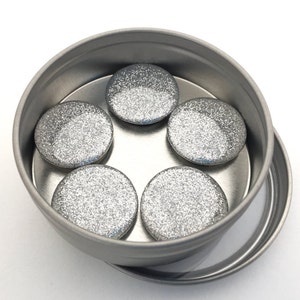 Silver Glitter Magnet Set - Etsy