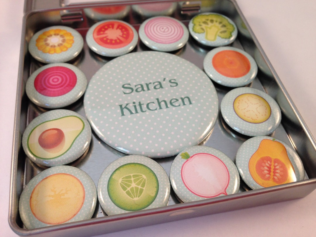 Personalized Kitchen Magnet Set - Etsy