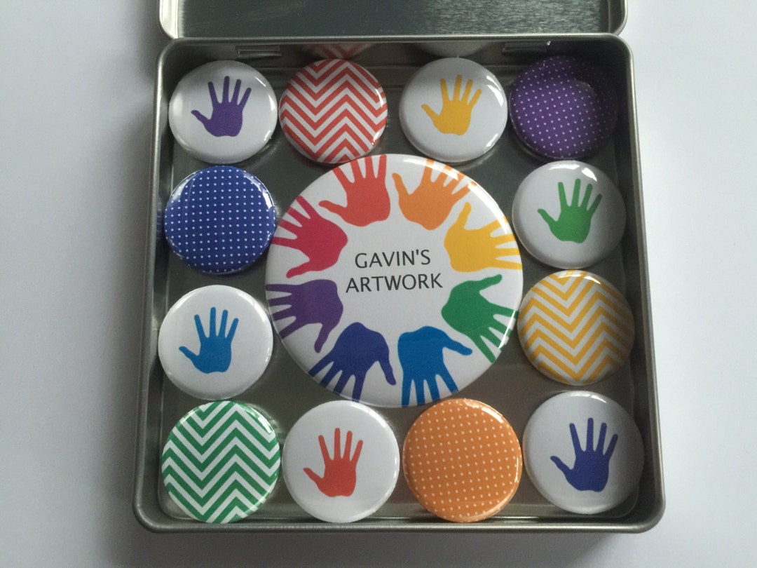 Custom Kid's Artwork Magnet Set - Etsy