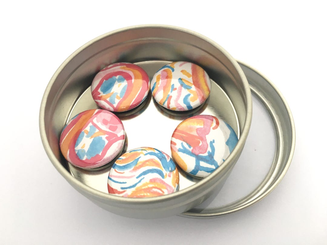 Colorful Swirl Magnet Set - Etsy