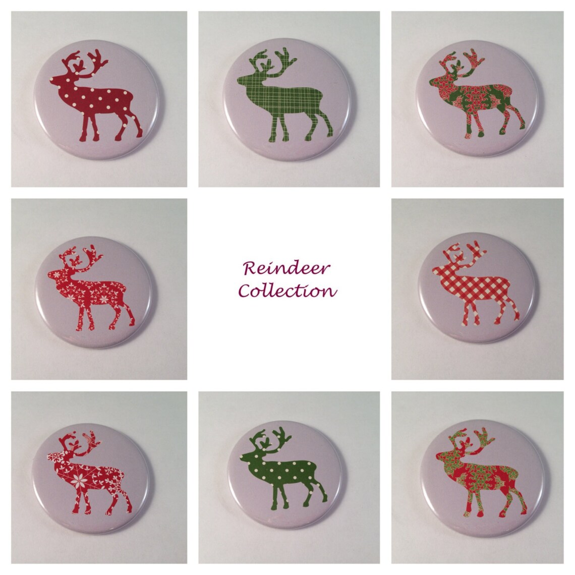 Reindeer Magnet Set Christmas Holiday - Etsy