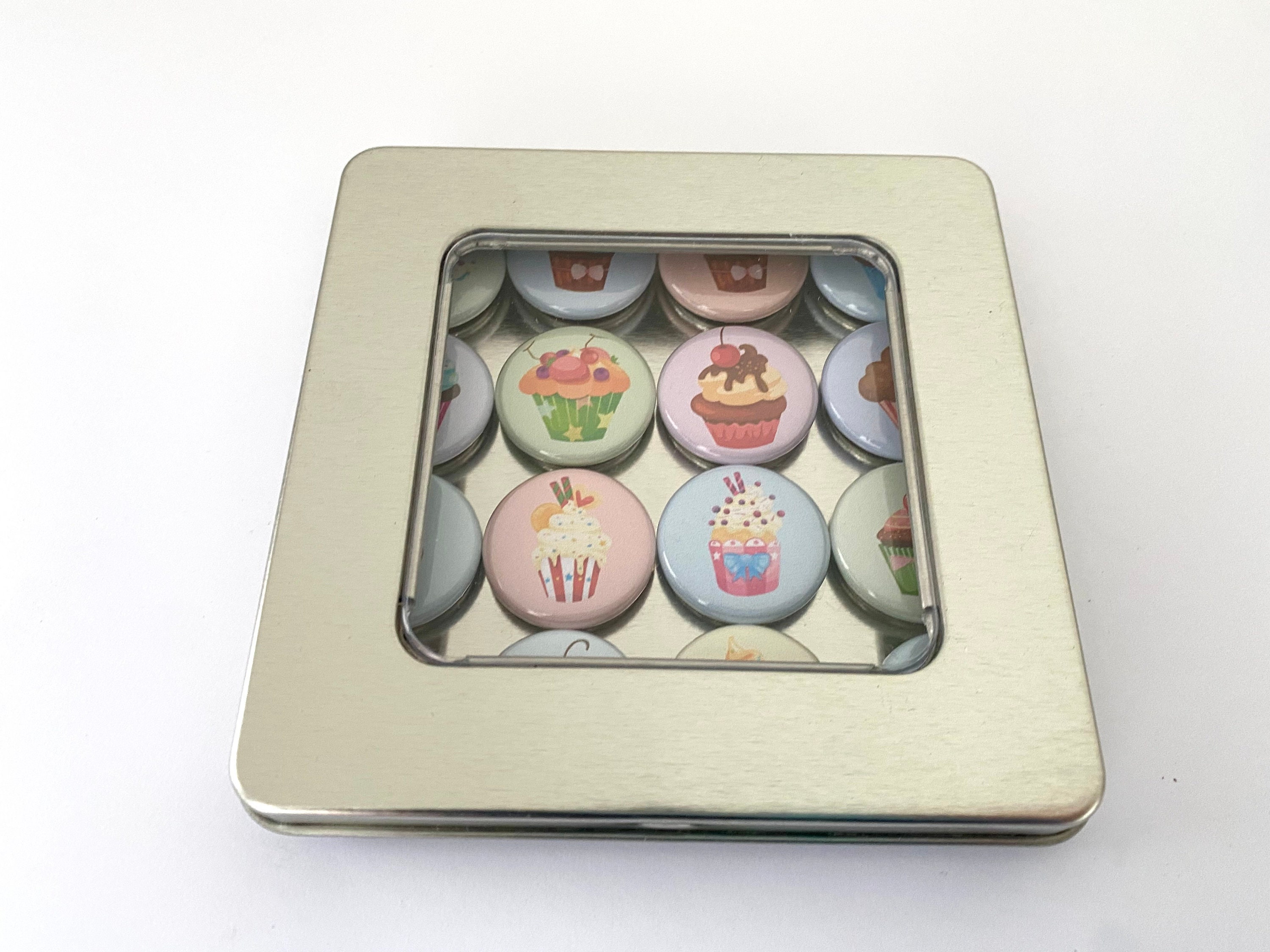 Cupcake 16 Magnet Set on Pastel Colors - Etsy
