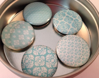 Blue Magnets Handmade One-of-a-kind Acrylic Pour Magnet Set of 3 Fluid ...