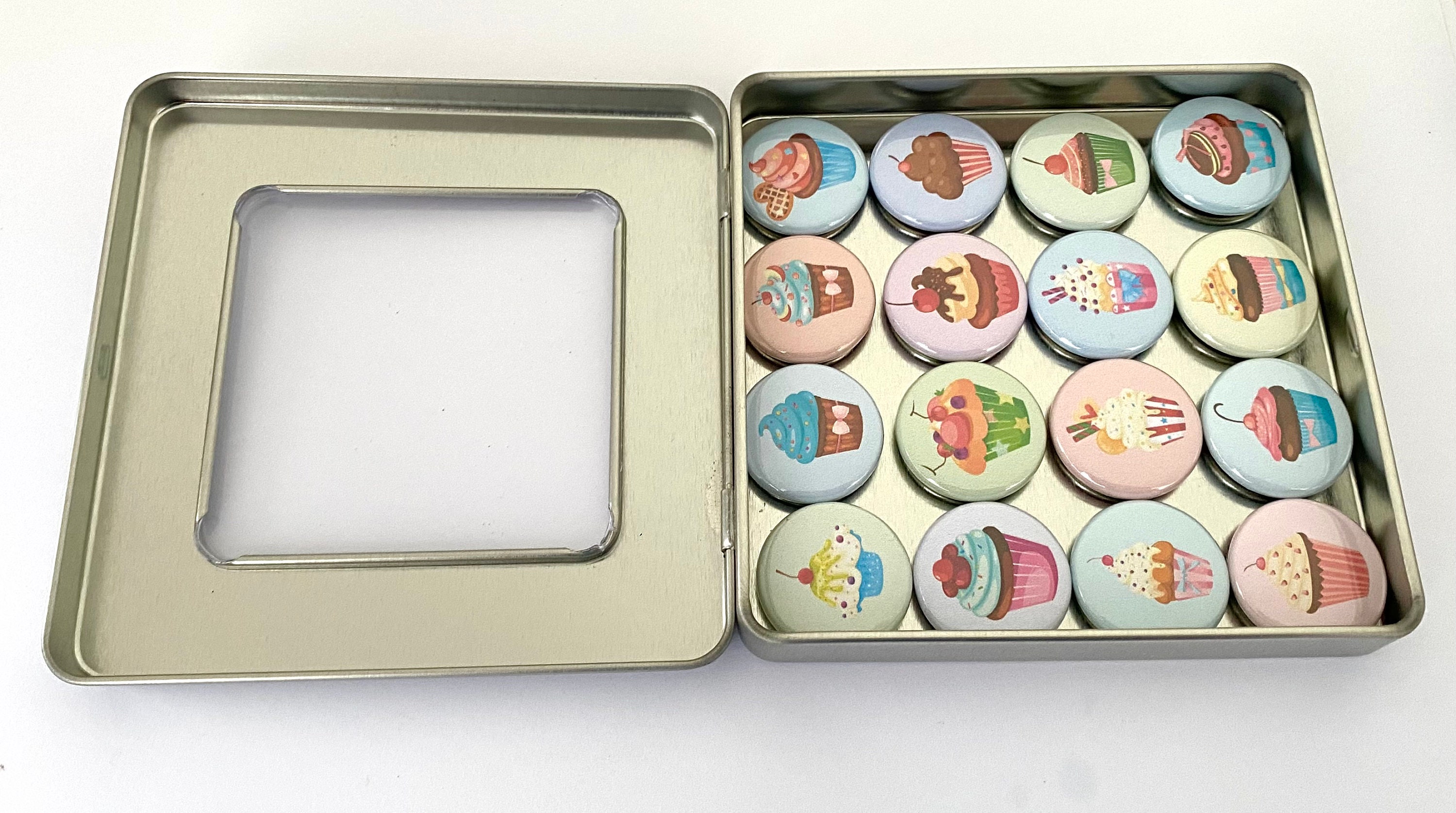 Cupcake 16 Magnet Set on Pastel Colors - Etsy