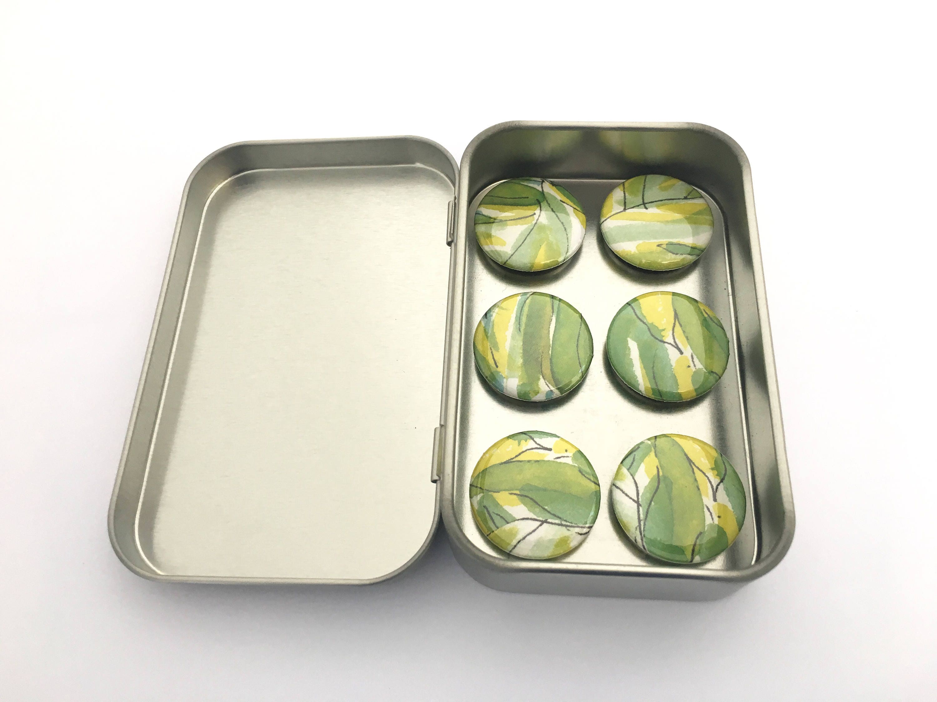 Shades of Green Abstract Magnet Set | Etsy