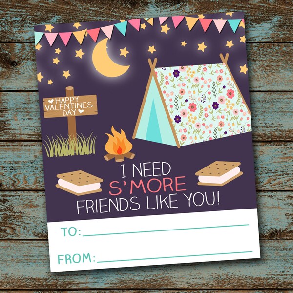 Camping Valentine - Etsy