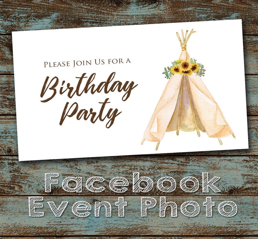 Sunflower Birthday Facebook Event Photo Sunflower Birthday - Etsy