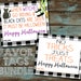 Halloween Party Favor, Halloween Gift Tag, Halloween Gift Card, Trick ...