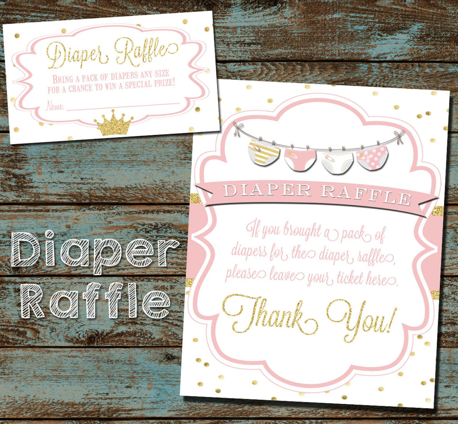 Baby Shower / Sprinkle / Gender Reveal Diaper Raffle Raffle - Etsy