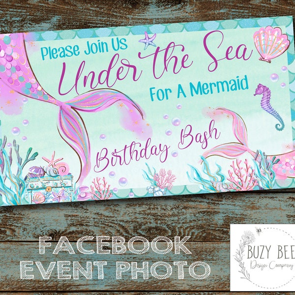 Mermaid Facebook Banner - Etsy