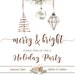 Merry & Bright Christmas Party Invitation, Holiday Party Invitation ...