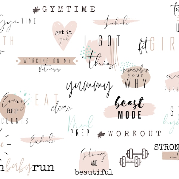 Fitness Instagram Stickers - Etsy